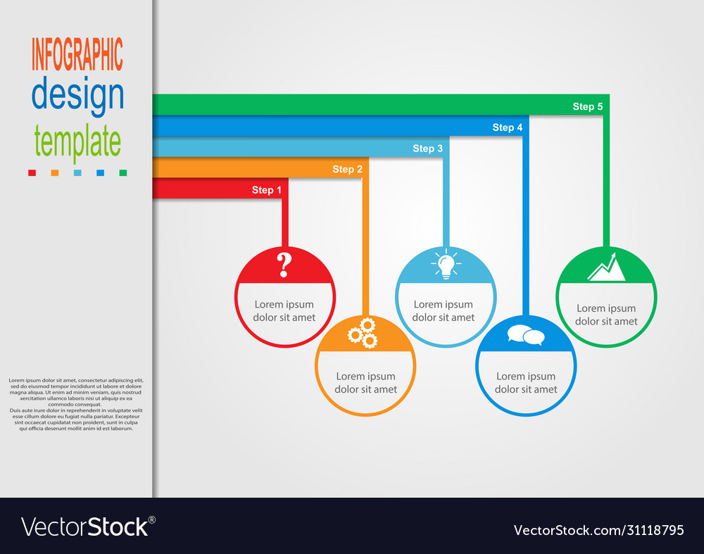 Infographic template for use in a workflow Vector Image