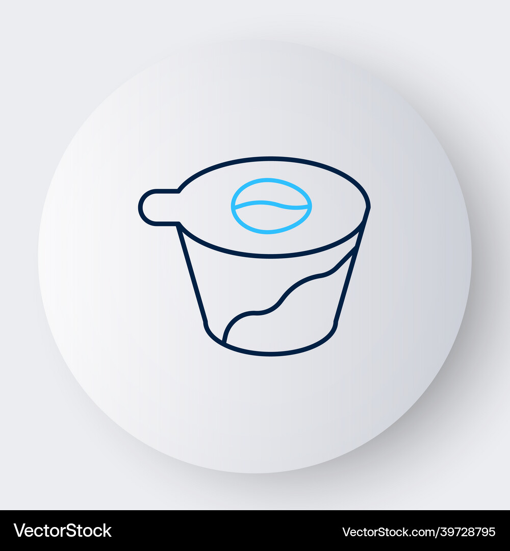 Line pour over coffee maker icon isolated on white