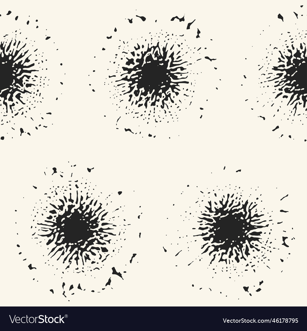 Sprayed ink dandelion dots pattern Royalty Free Vector Image