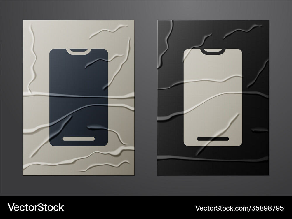 White smartphone mobile phone icon isolated Vector Image