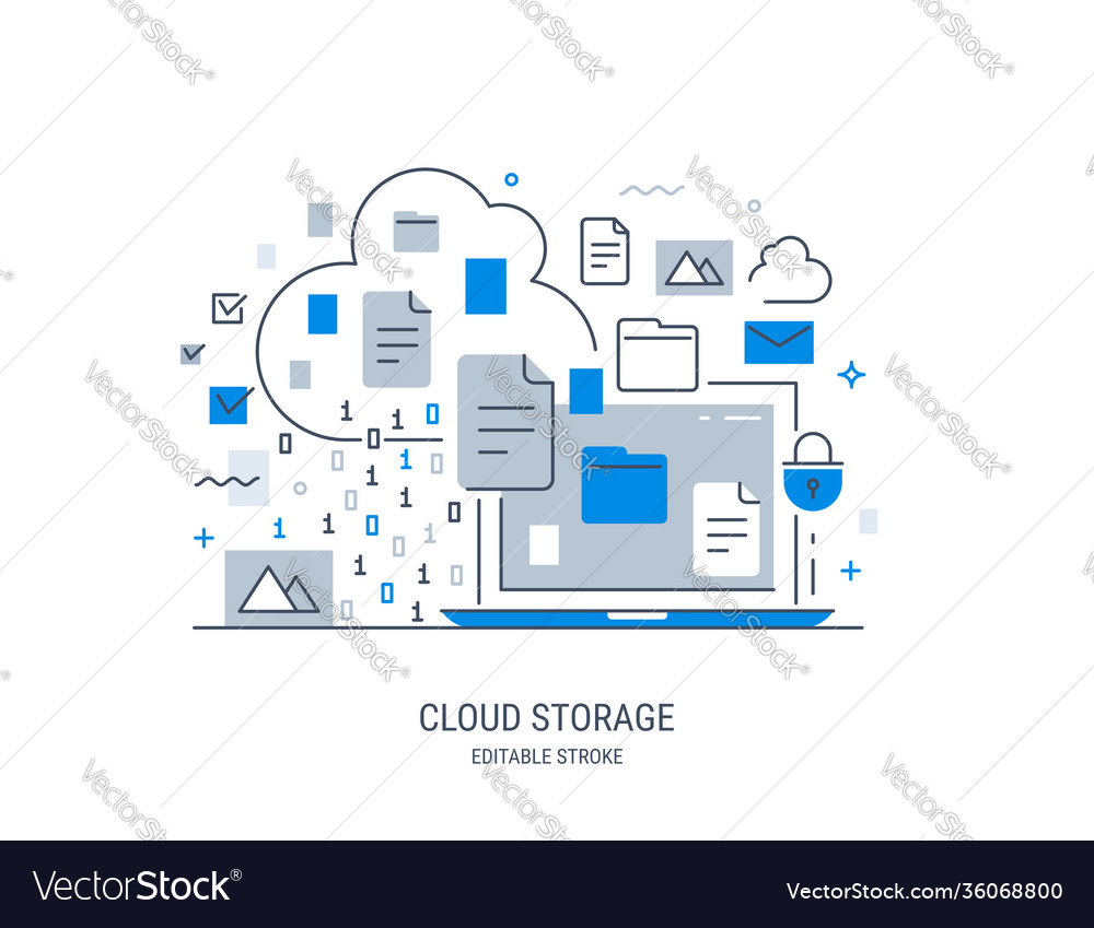 Cloud storage Royalty Free Vector Image - VectorStock