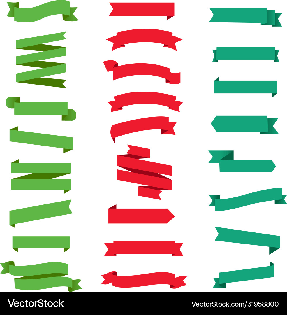 Colorful ribbon isolated white background Vector Image