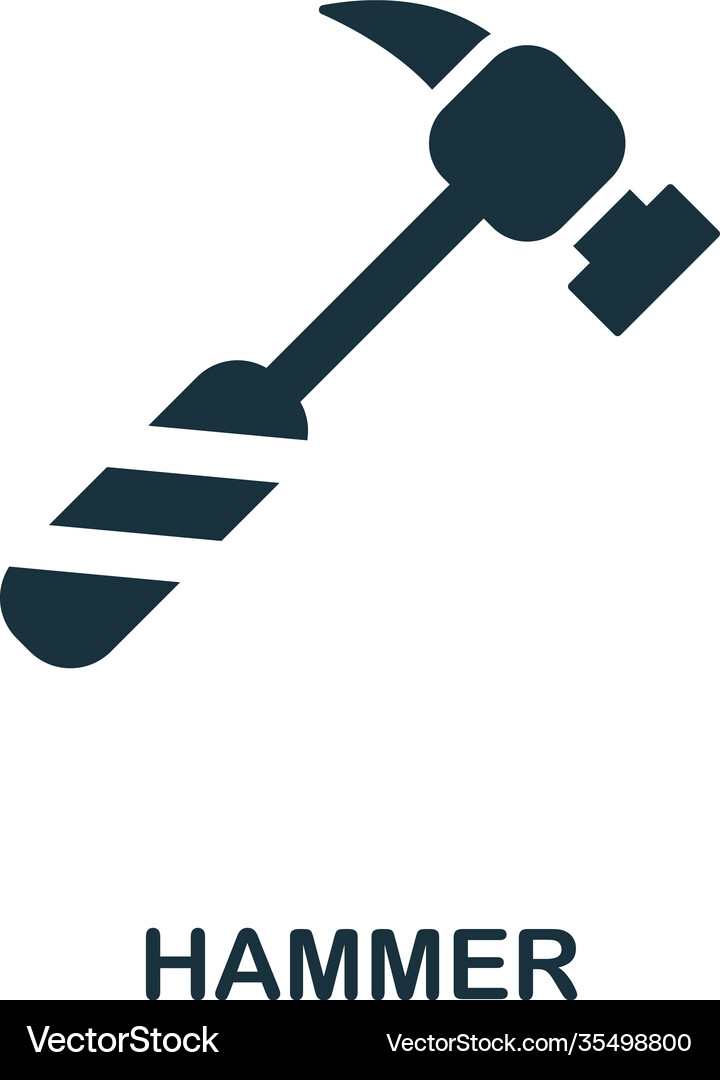 Hammer icon symbol creative sign from Royalty Free Vector