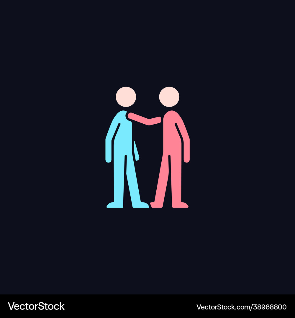 Haptic communication rgb color icon for dark theme