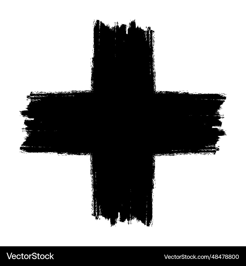 Scribble cross stain grunge mark frame x sign Vector Image