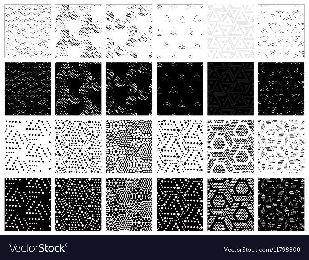 Seamless patterns set Royalty Free Vector Image