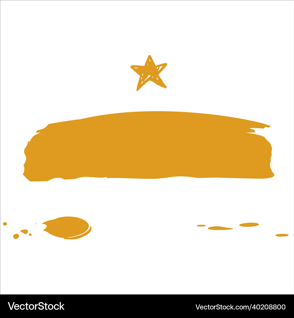 Star blob splash banner beige Royalty Free Vector Image