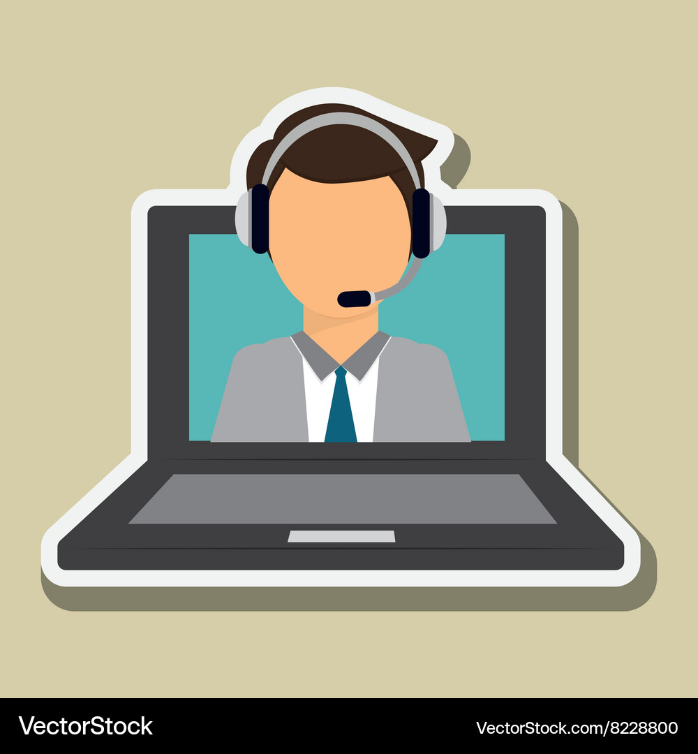 Technical service and call center icon design Vector Image