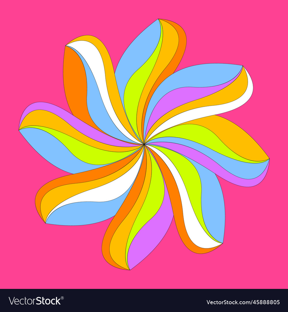 Abstract colorful flower design Royalty Free Vector Image