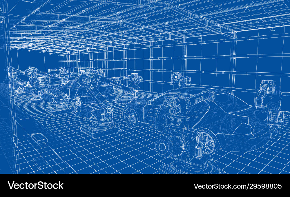 Assembly motor vehicle Royalty Free Vector Image