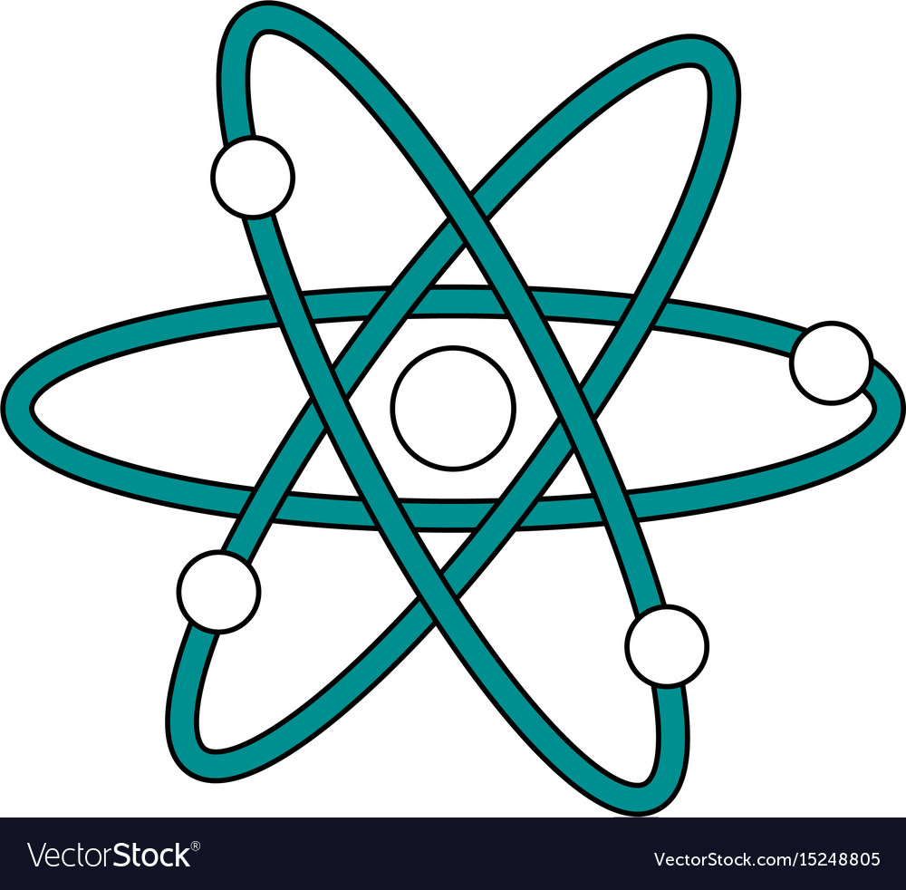 Atom flat Royalty Free Vector Image - VectorStock