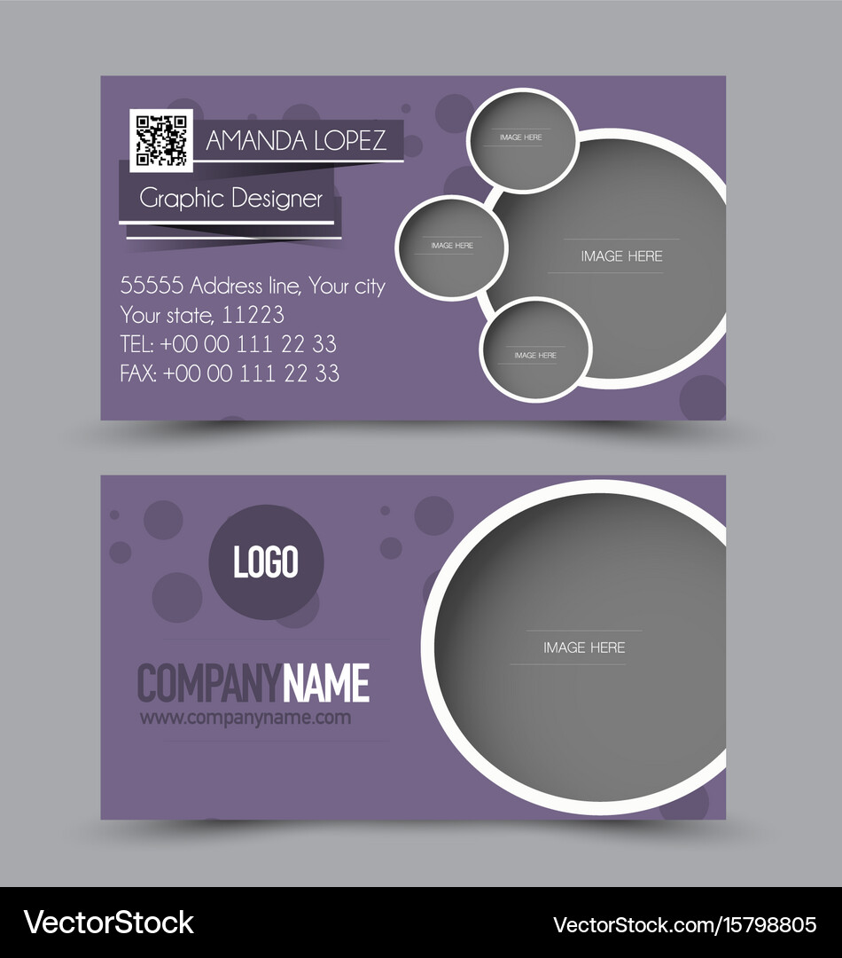 Business card design set template Royalty Free Vector Image