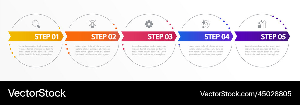 Business goals achievement infographic chart Vector Image