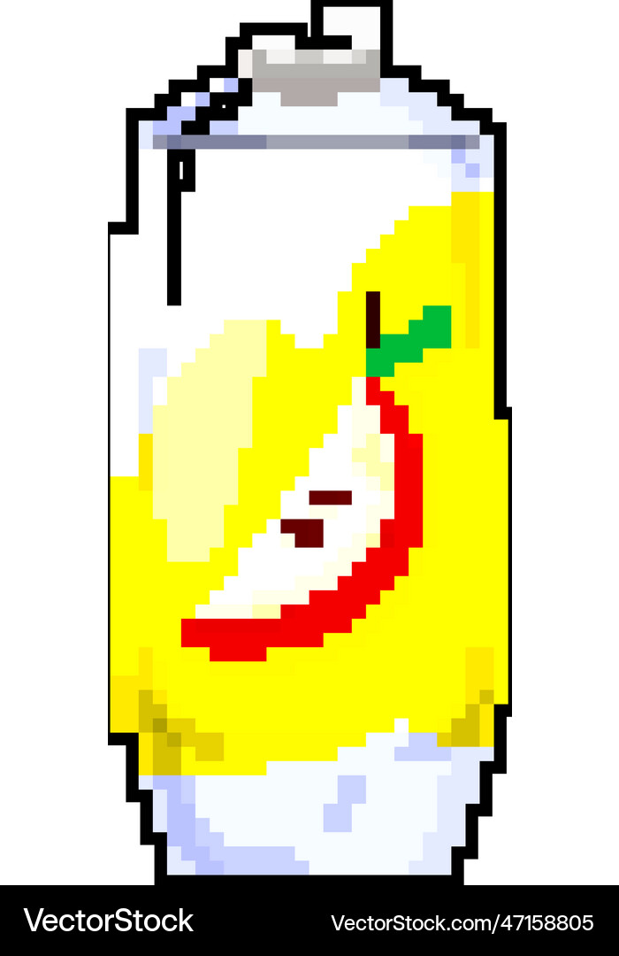 Drink juice bottle game pixel art Royalty Free Vector Image
