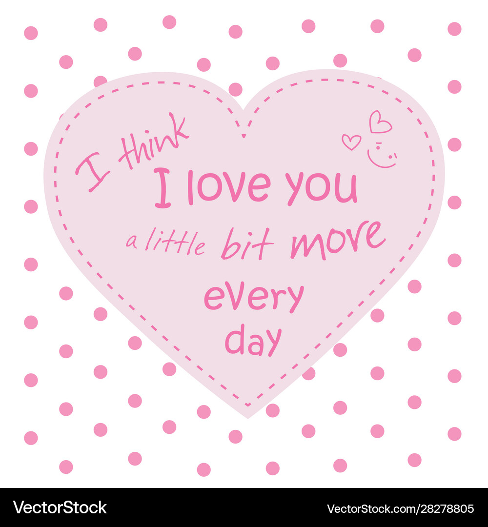 Heart lettering inside greeting card Royalty Free Vector