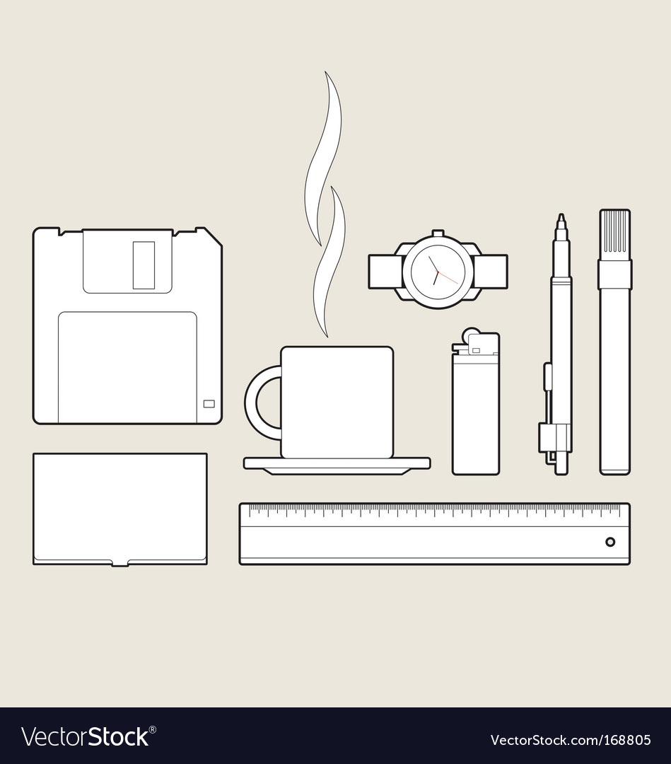 Items Royalty Free Vector Image - VectorStock