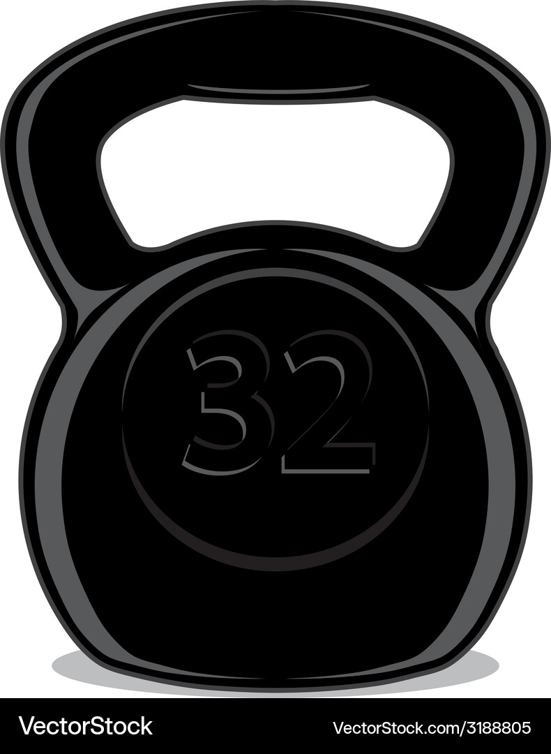 Metal weight isolated on white Royalty Free Vector Image