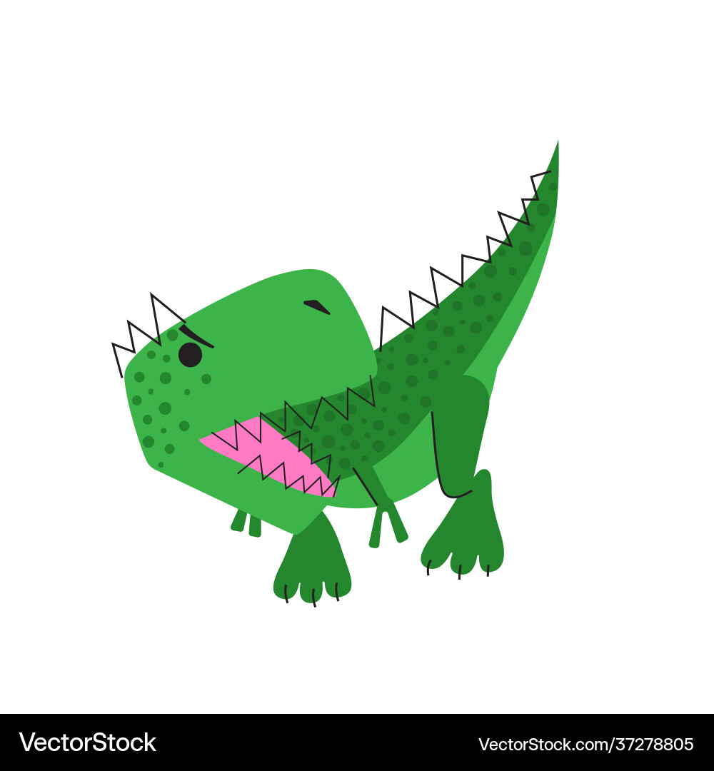 Roar dinosaur dino isolated on white background Vector Image