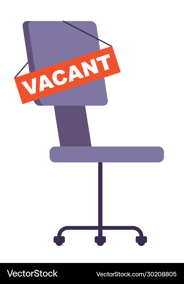 Vacancy chair future employee recruiting Vector Image