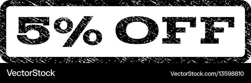 5 percent off watermark stamp Royalty Free Vector Image
