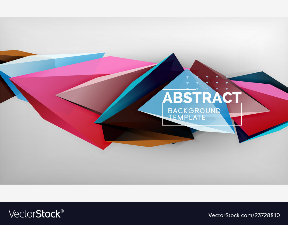 Abstract color triangles geometric background Vector Image