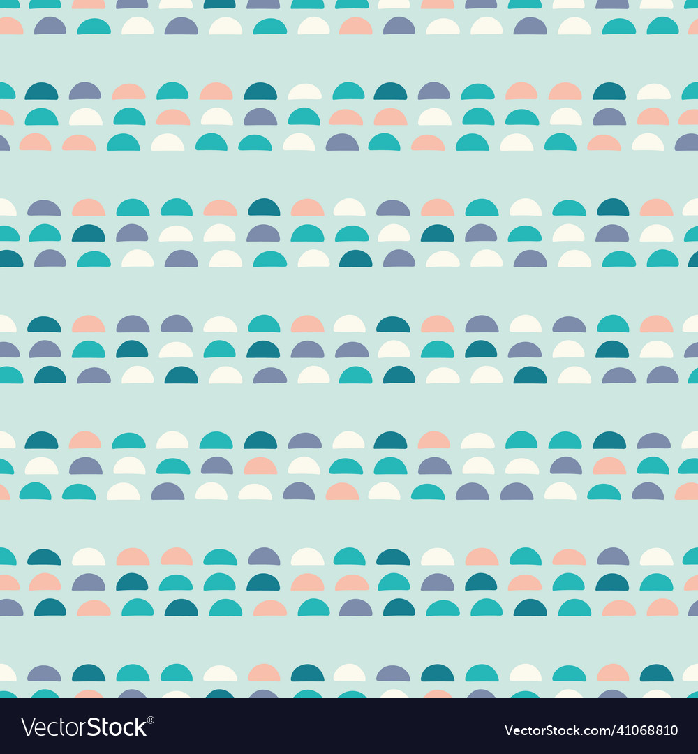 Abstract pattern border of colourful semi circles Vector Image