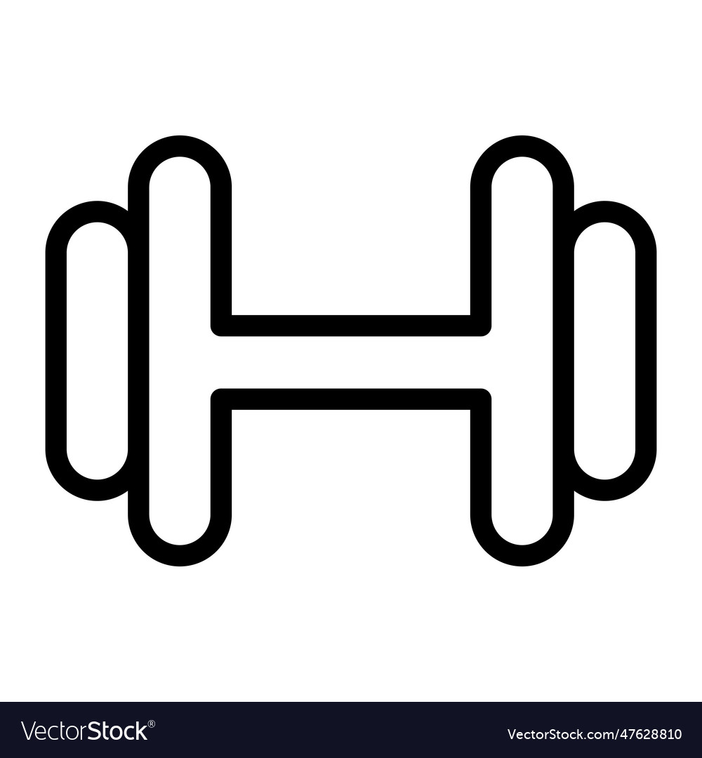 Dumbbell icon Royalty Free Vector Image - VectorStock