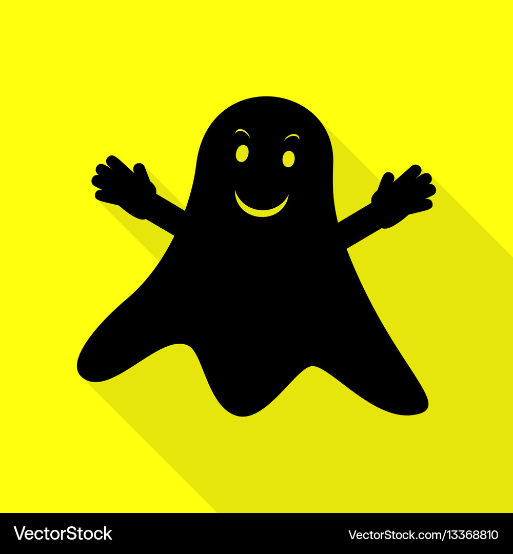 Ghost isolated sign black icon with flat style Vector Image