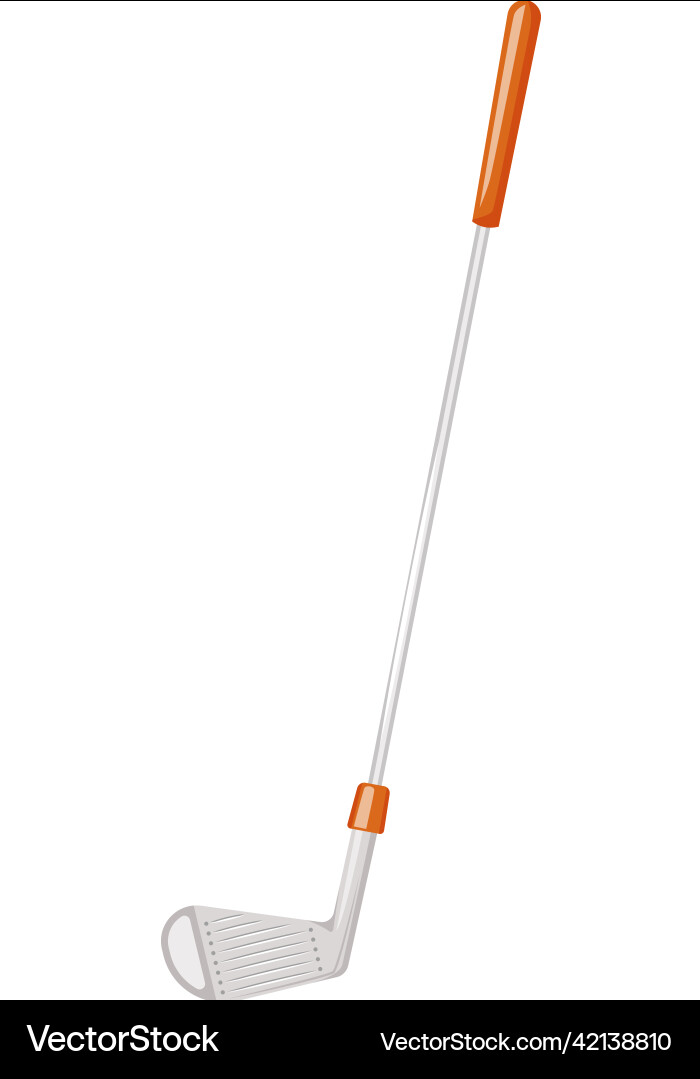 Golf club semi flat color object Royalty Free Vector Image