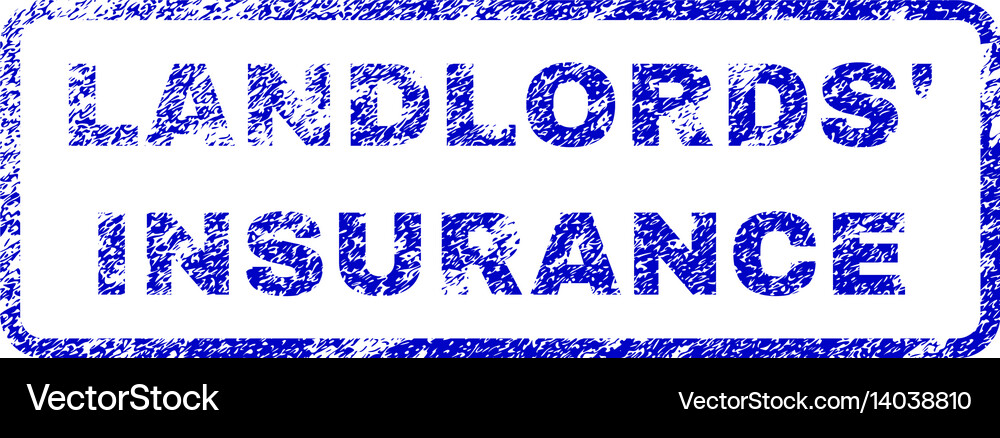 Landlords insurance rubber stamp Royalty Free Vector Image