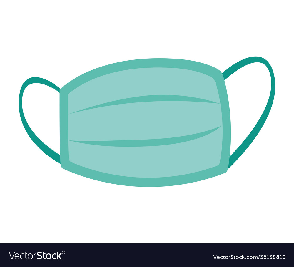 Safety mask covid19 pandemic doodle flat style Vector Image