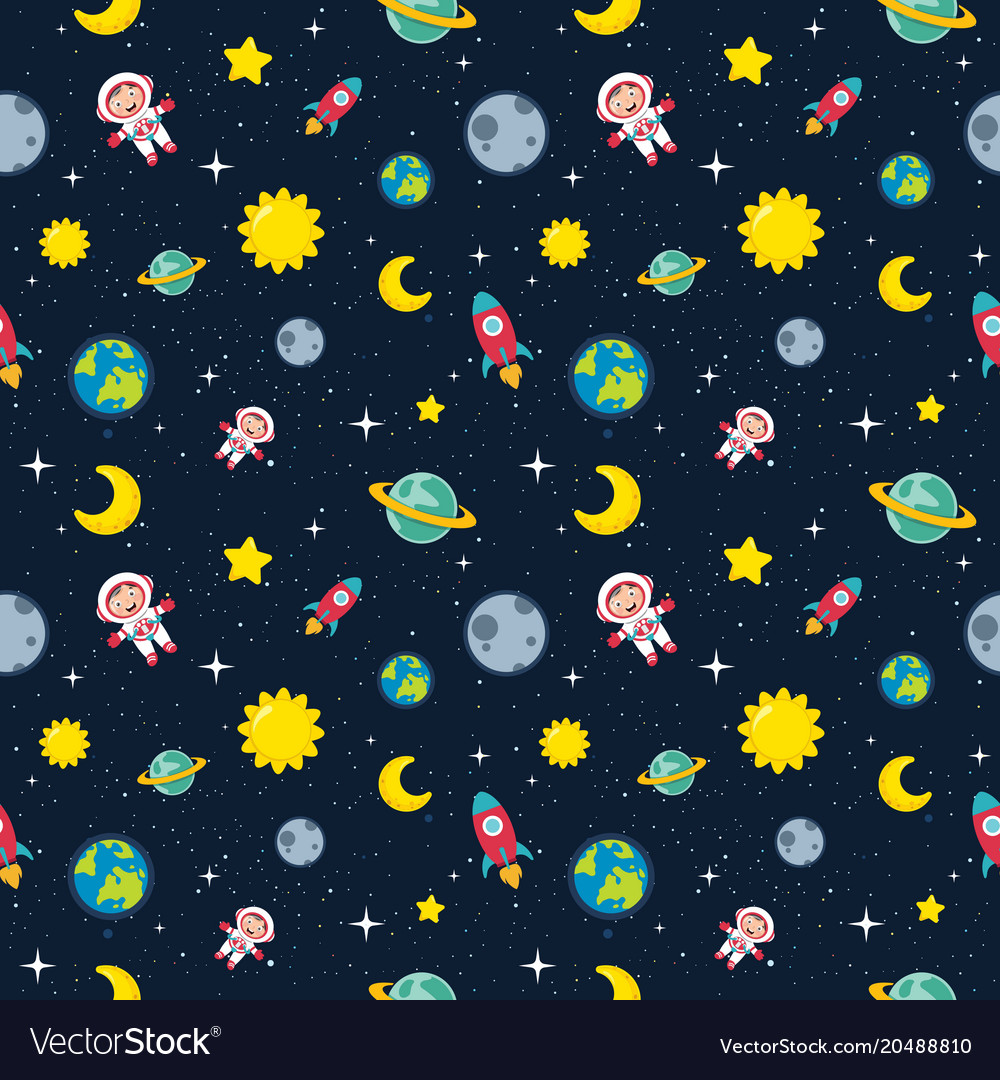 Space pattern Royalty Free Vector Image - VectorStock