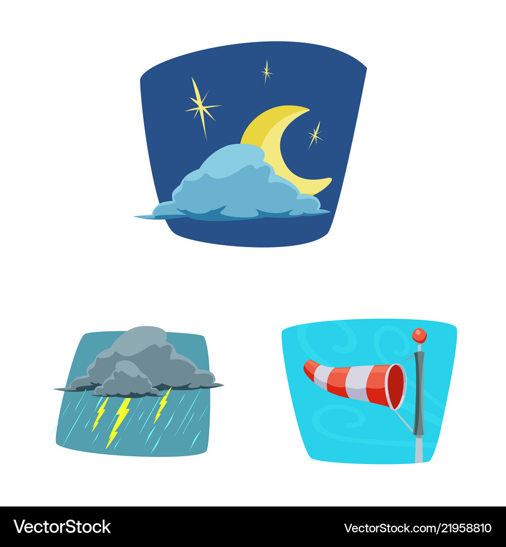 Weather and climate sign Royalty Free Vector Image