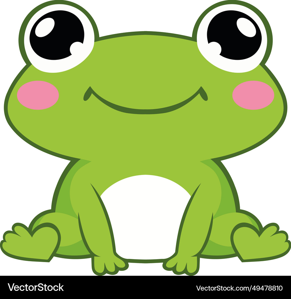 Young frog cartoon happy Royalty Free Vector Image