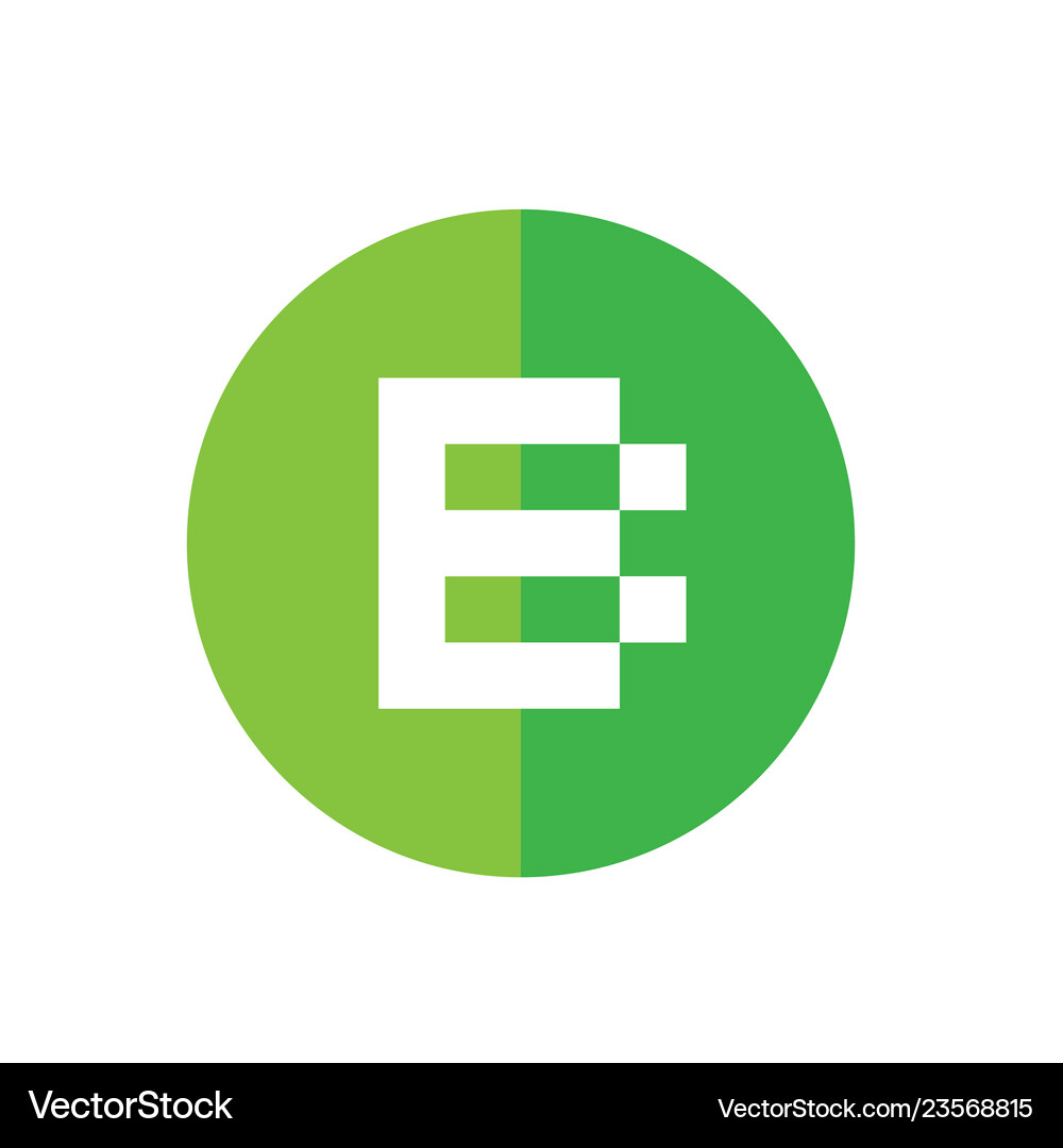 Alphabet b icon white on green circle Royalty Free Vector