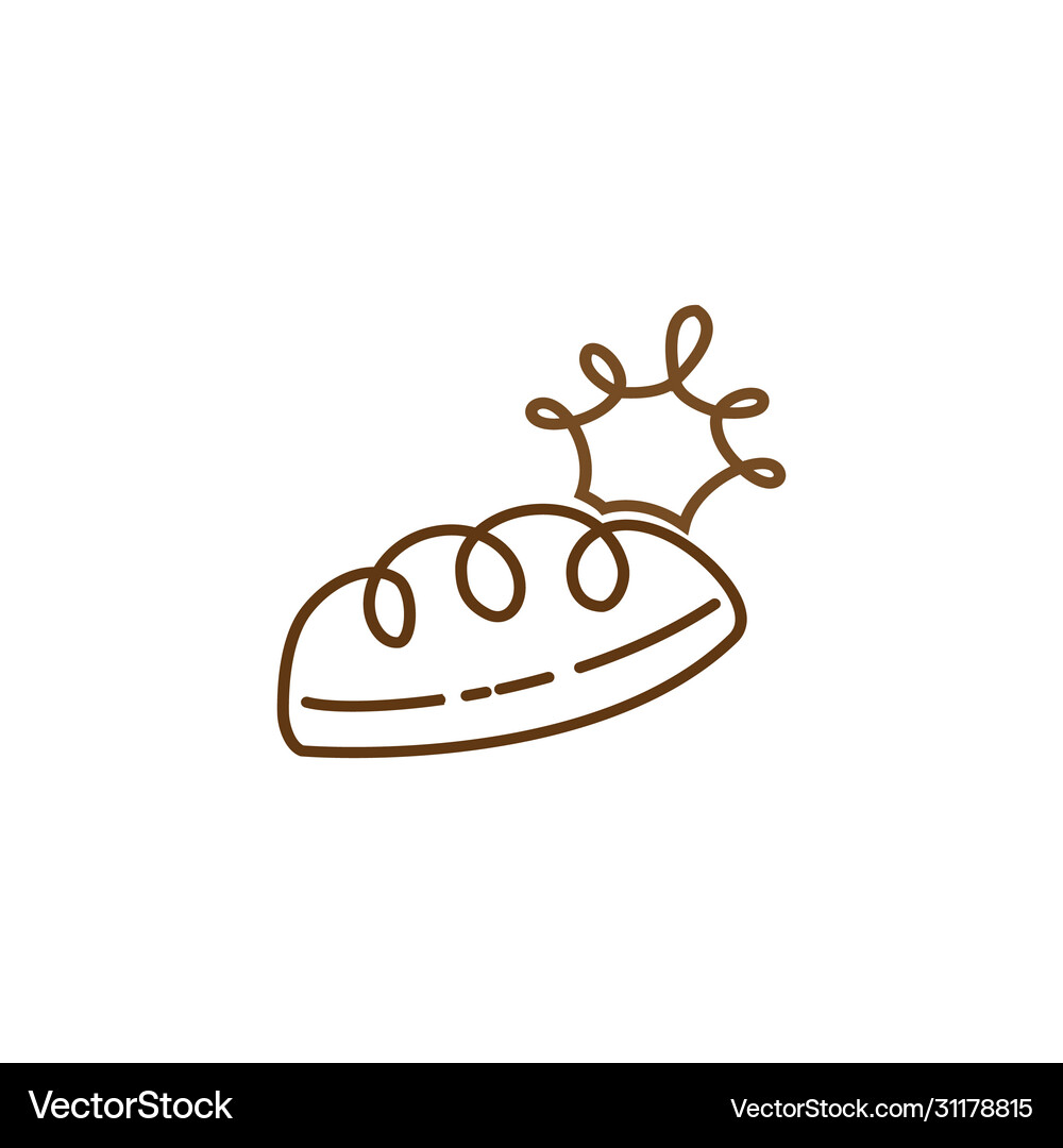Bread king chef logo mascot bakery logo cake Vector Image