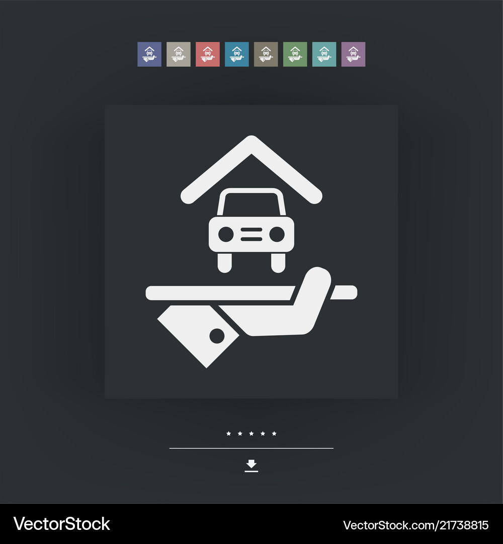 Hotel icon car parking Royalty Free Vector Image