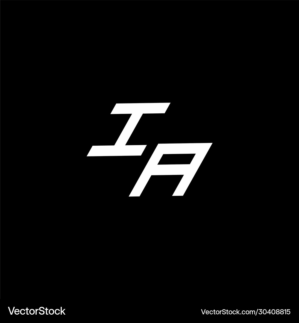 Ia logo monogram with up to down style modern Vector Image