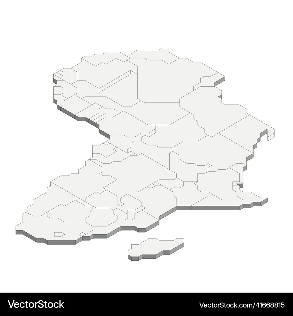 Isometric Africa Map Royalty Free Vector Image