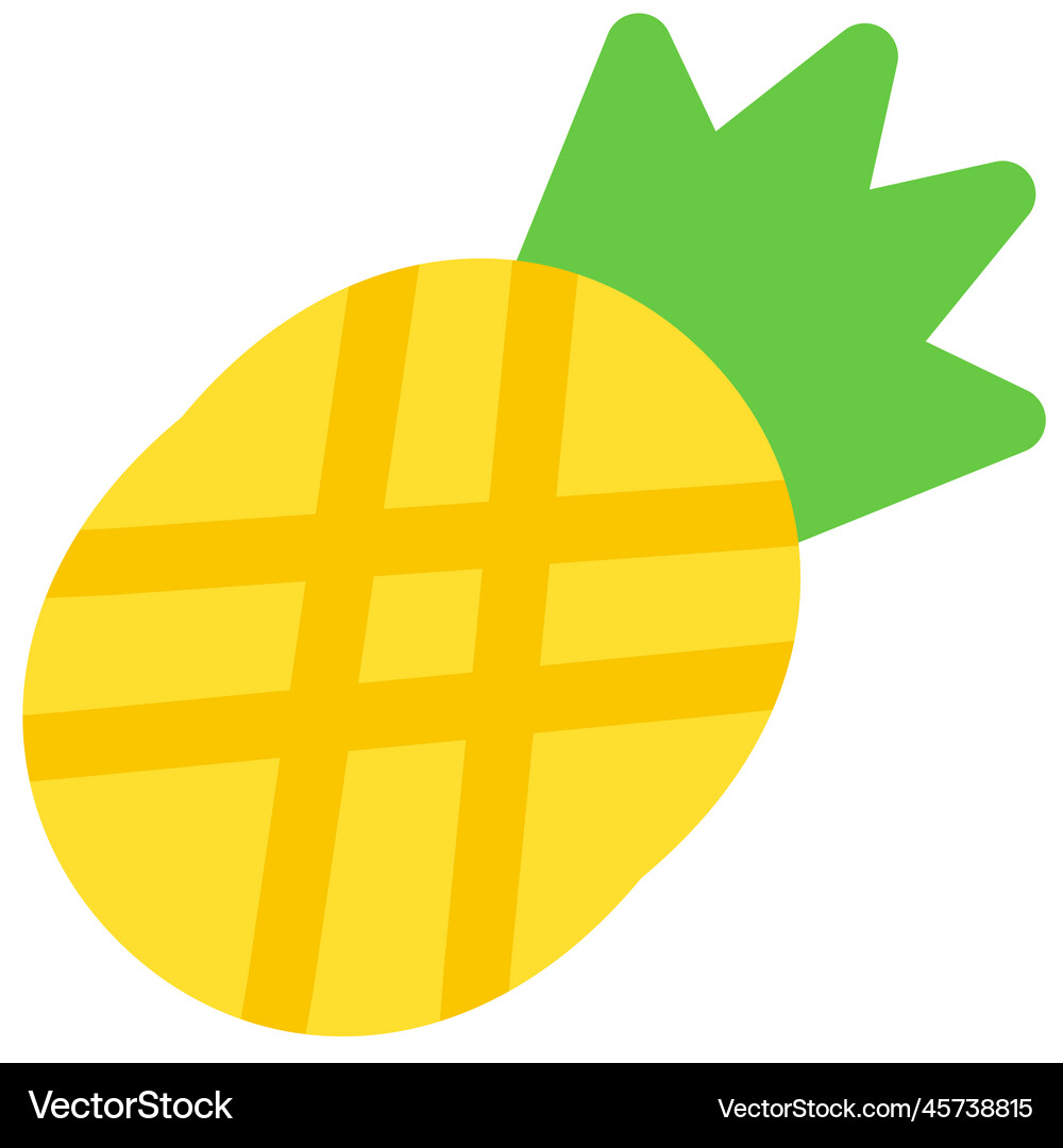 Juicy pineapple an edible spiky fruit Royalty Free Vector