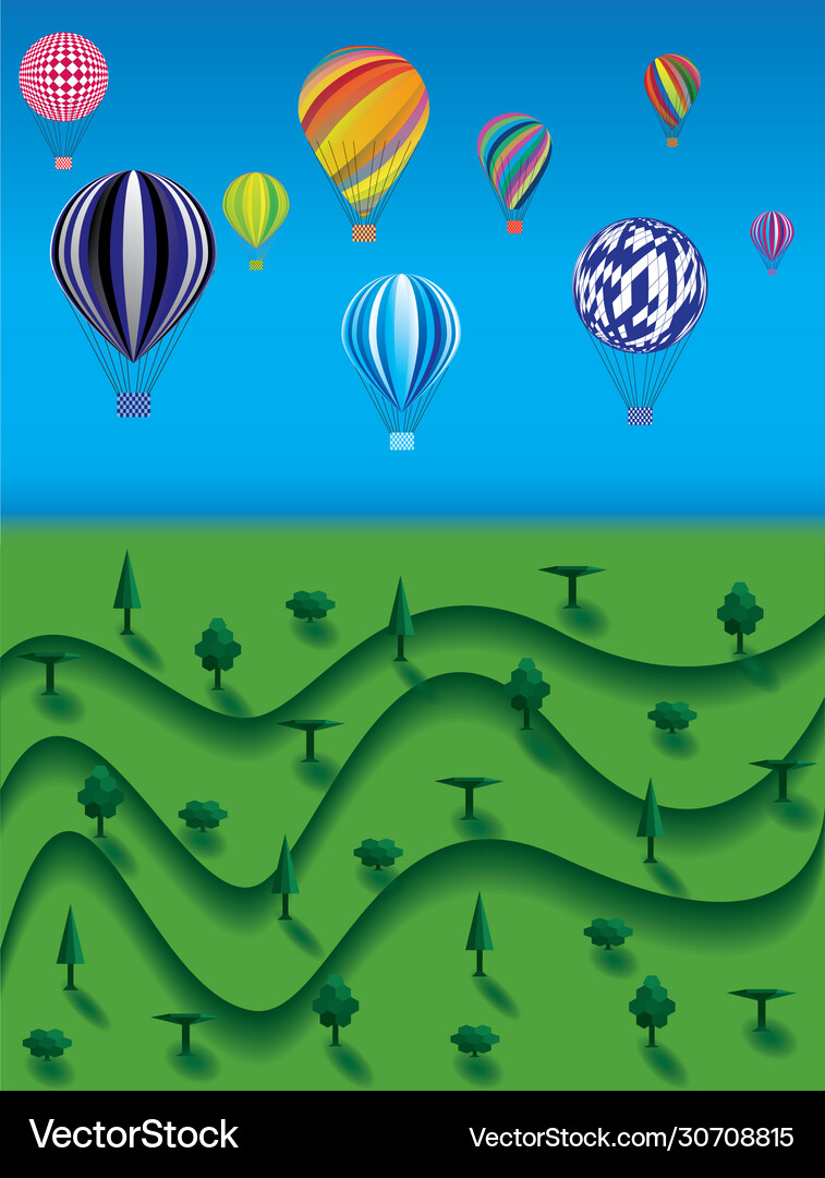 Parade balloons color Royalty Free Vector Image