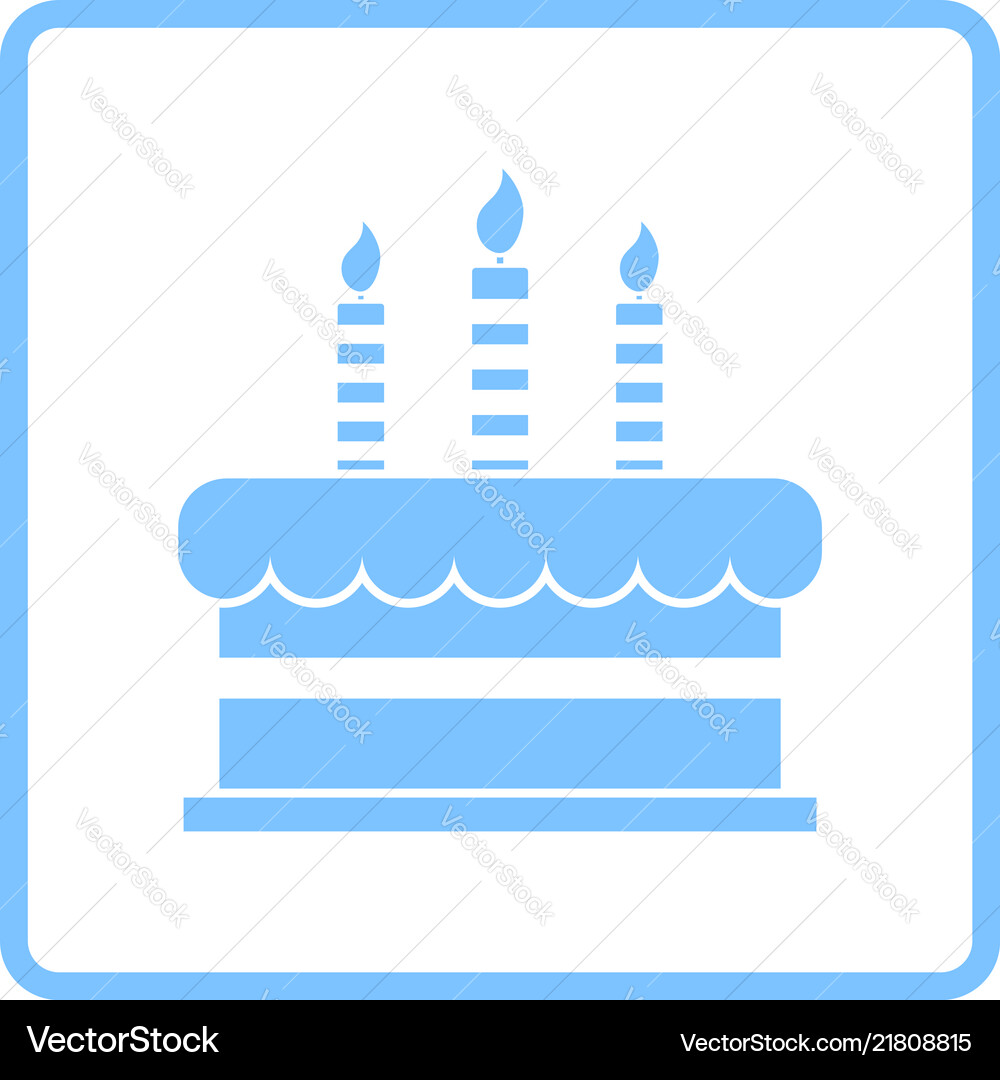 Party cake icon Royalty Free Vector Image - VectorStock