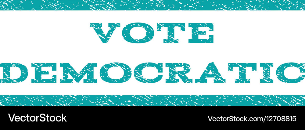 Vote democratic watermark stamp Royalty Free Vector Image
