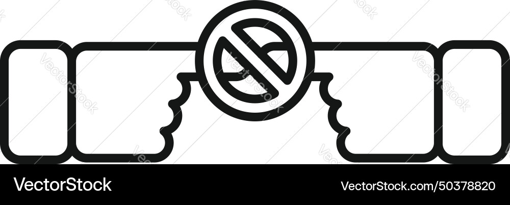 Avoid person contact icon outline gesture Vector Image
