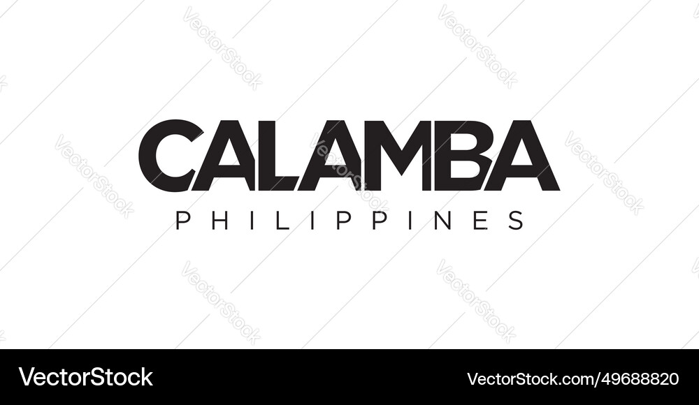 Calamba in the philippines emblem design Vector Image