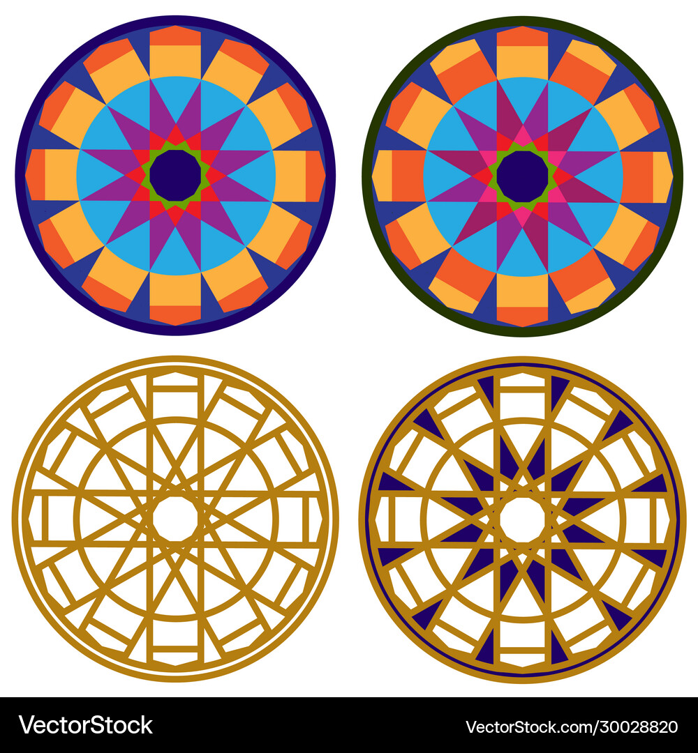Colorful beautiful circle decorative islamic Vector Image