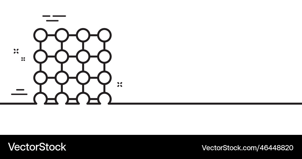 Density line icon gas particles grid sign Vector Image
