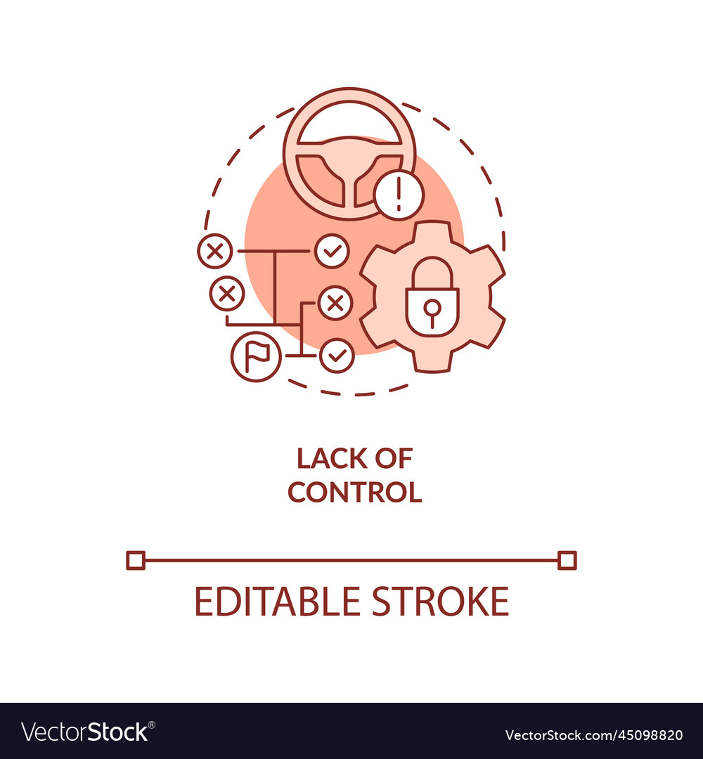 Lack of control terracotta concept icon Royalty Free Vector Lack of control terracotta concept icon Royalty Free Vector