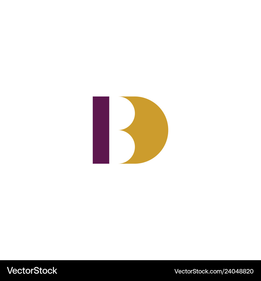 Logo letter b and d bd logotype icon Royalty Free Vector