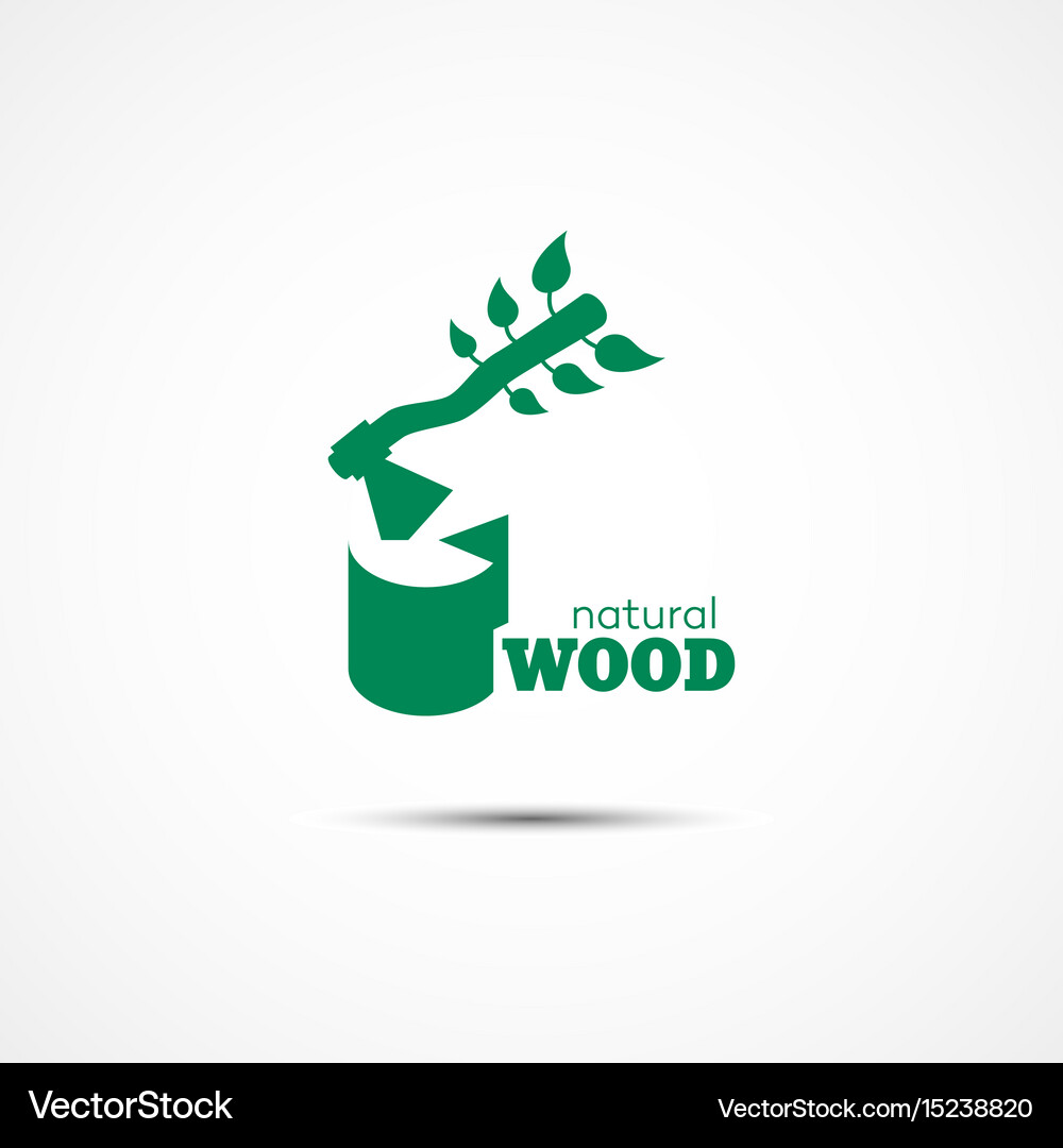 Natural wood logo Royalty Free Vector Image - VectorStock